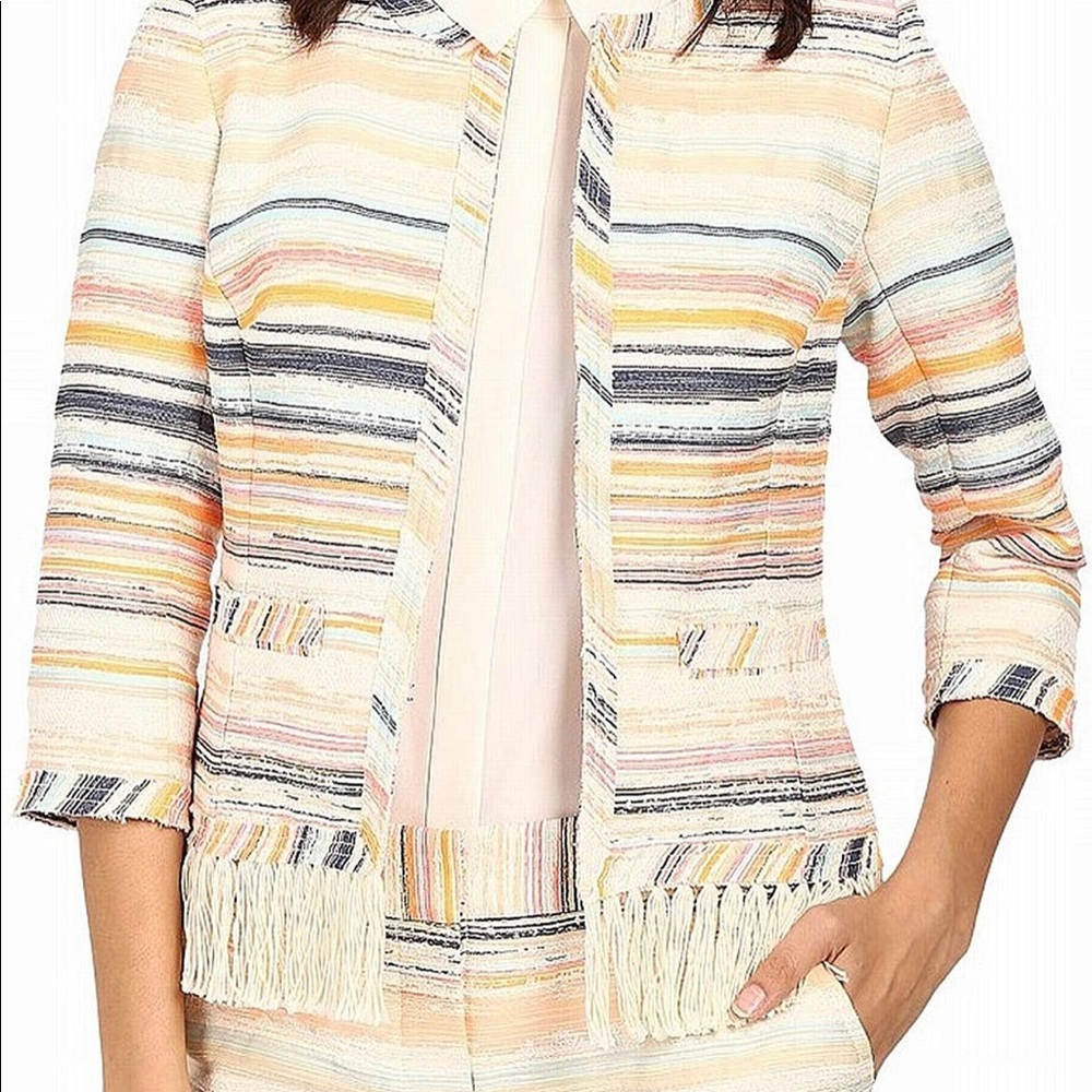 Trina Turk Nani Jacquard Sandscape Jacket - Gem